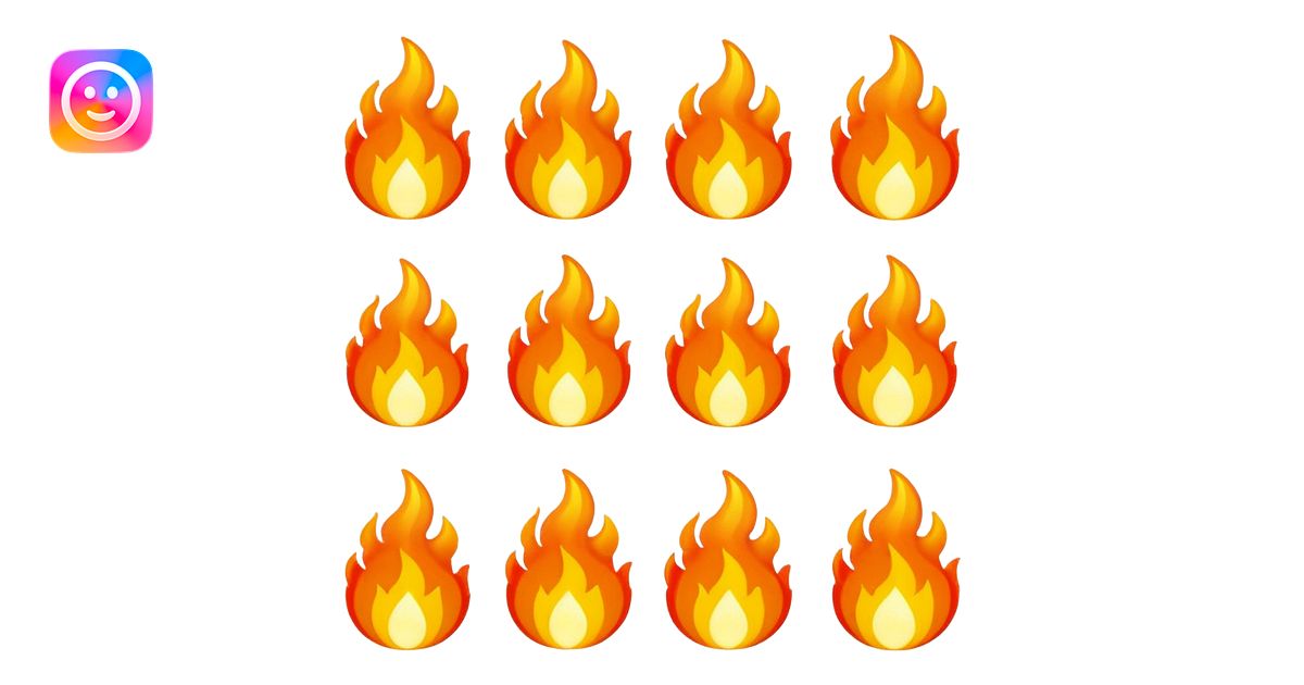 mirco steps of fire emoji | AI Emoji Generator