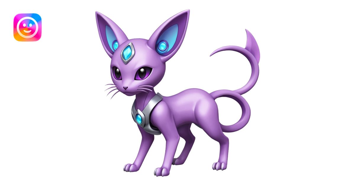Mechanical Miraidon-Espeon-Mewtwo-Fakémon-hybrid-creature (full body ...