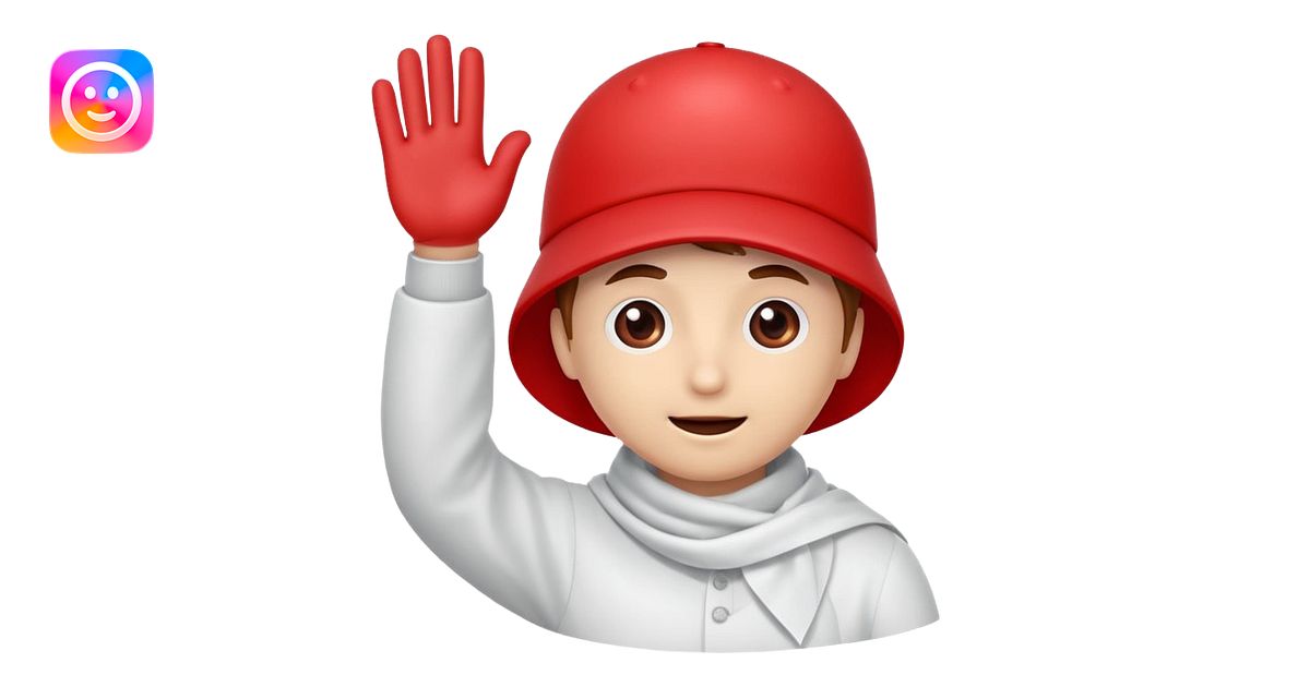 red blood cell with a handkerchief, waving goodbye emoji | AI Emoji ...