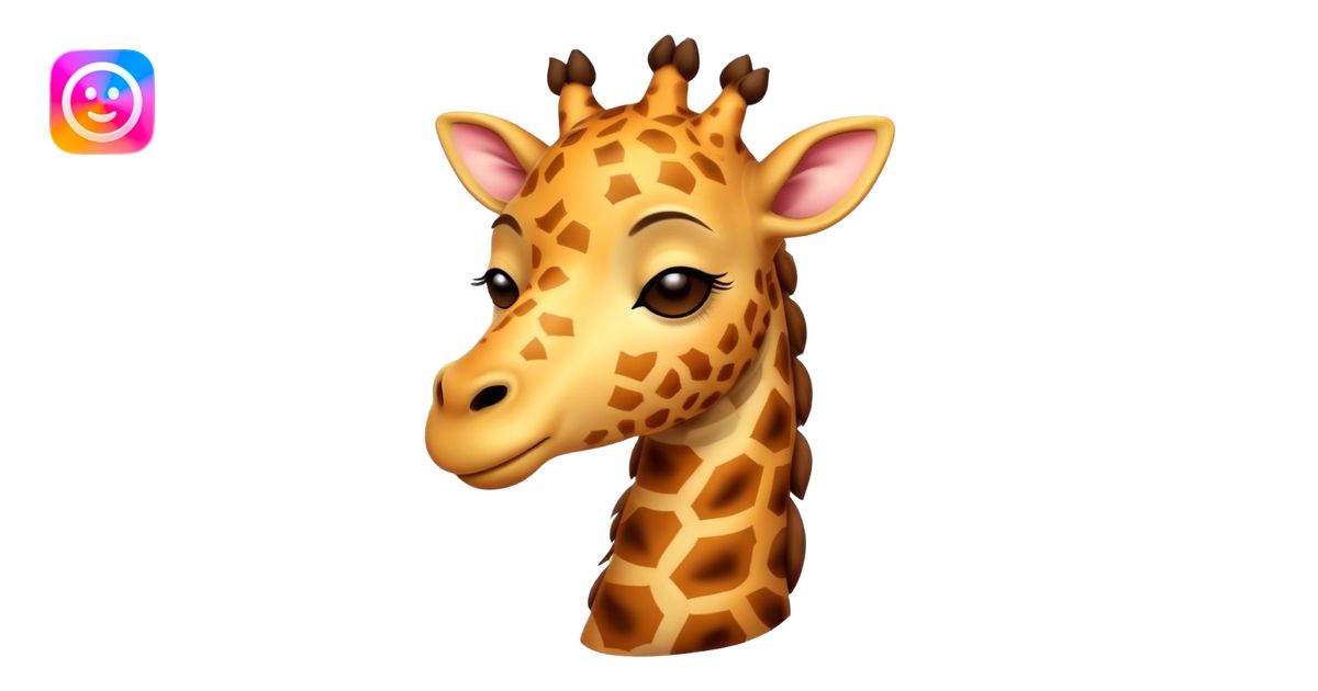 Meme-Worthy Cute Sleeping Giraffe Portrait Emoji, Head resting ...