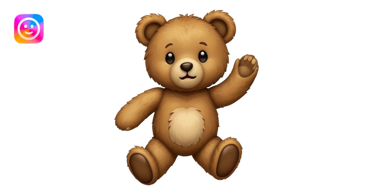 Teddy bear escaping emoji | AI Emoji Generator