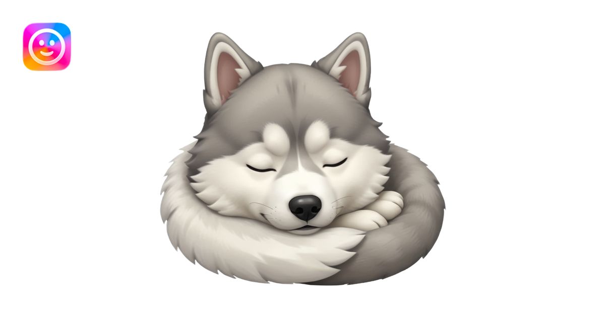 husky sleeping emoji | AI Emoji Generator