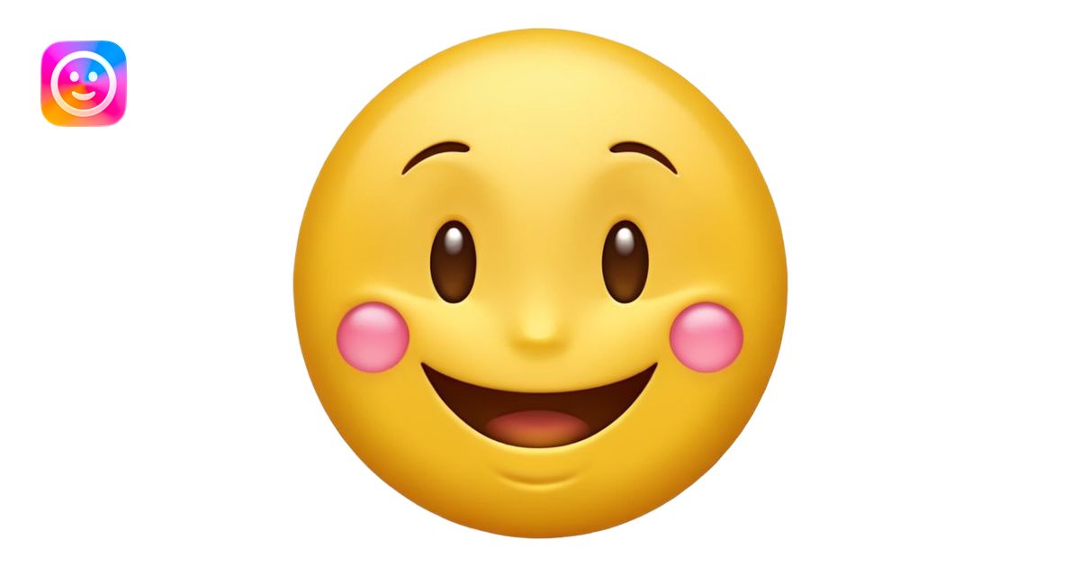 Animated happy yellow emoji, bouncing up and down in a loop. Smooth ...