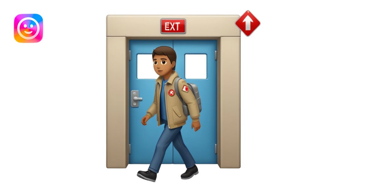 emergency exit , but only the guy walking emoji | AI Emoji Generator