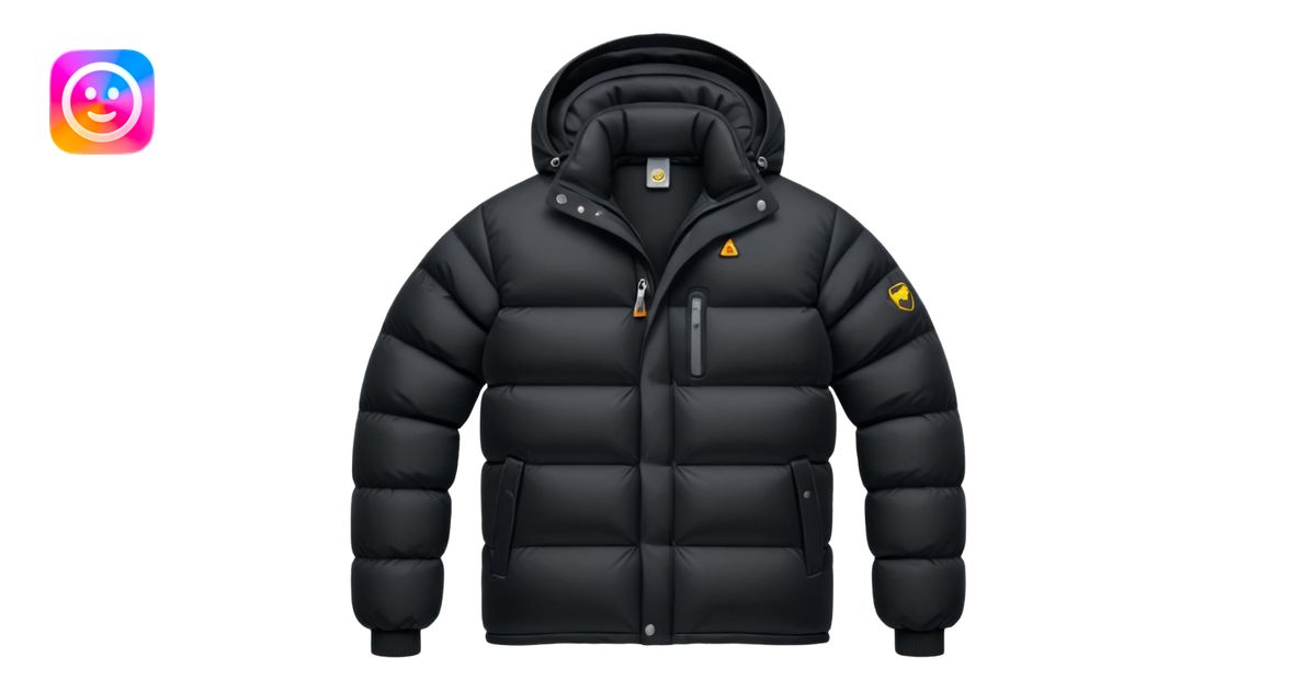 a black goretex puffer jacket emoji | AI Emoji Generator