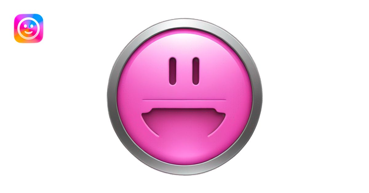 Pink round computer power button emoji | AI Emoji Generator
