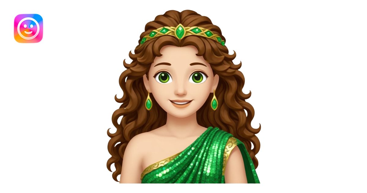 Terra, Goddess of Earth from Roman Deities with long brown wavy hair ...