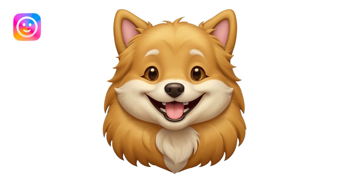 A happy laughing dog with tiers of laugh emoji | AI Emoji Generator