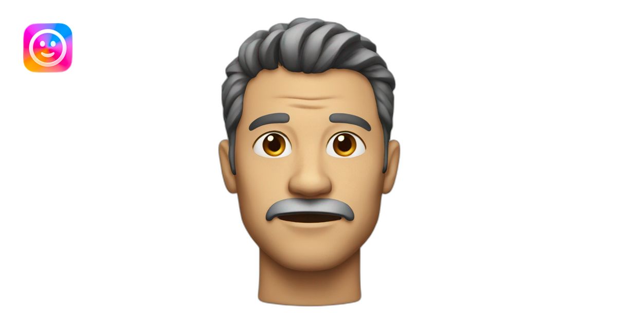 man with sharp jaw emoji | AI Emoji Generator