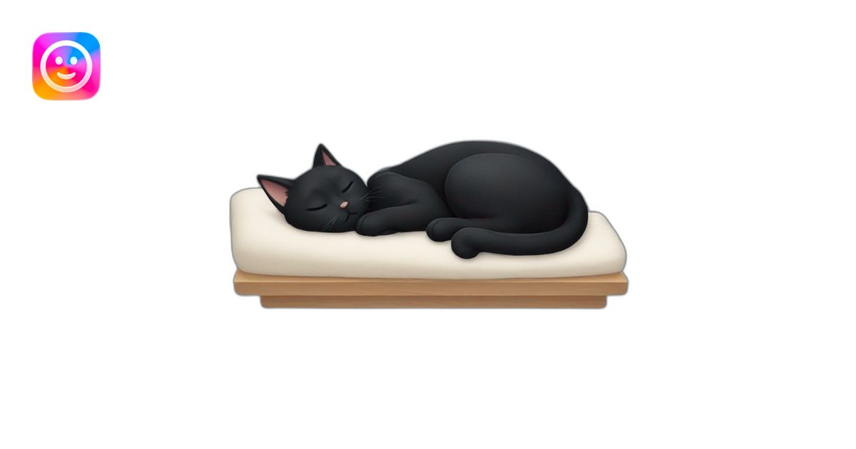 black cat sleep emoji | AI Emoji Generator
