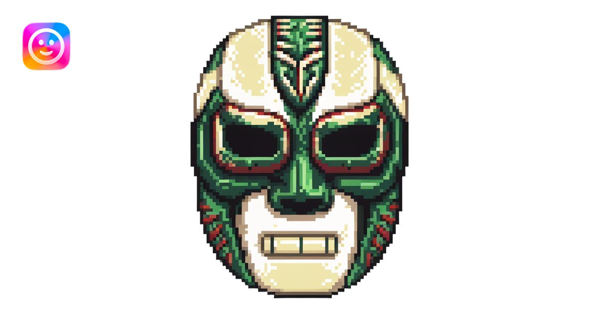 luchador mask with Milwaukee Bucks basketball colors forest green and ...