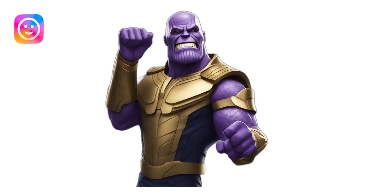 Thanos rapping emoji | AI Emoji Generator