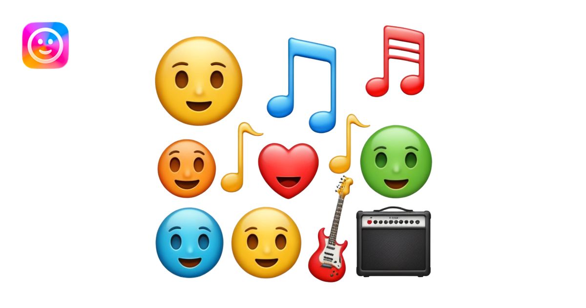 Emoticonos relacionados con la música pop y rock emoji | AI Emoji Generator