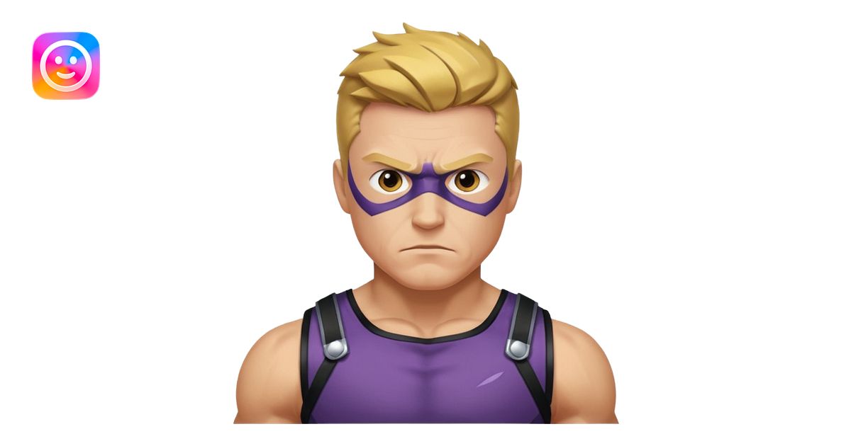 hawkeye marvel superhero headshot emoji | AI Emoji Generator