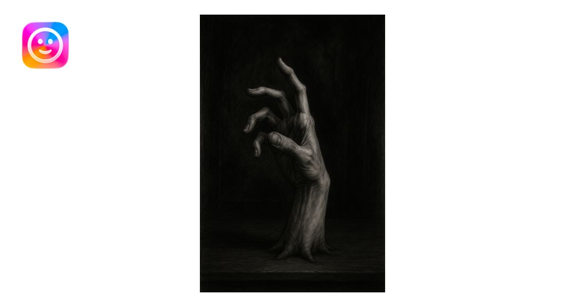 Wednesday Addams' hand inspired by the character Thing, neutral pose ...