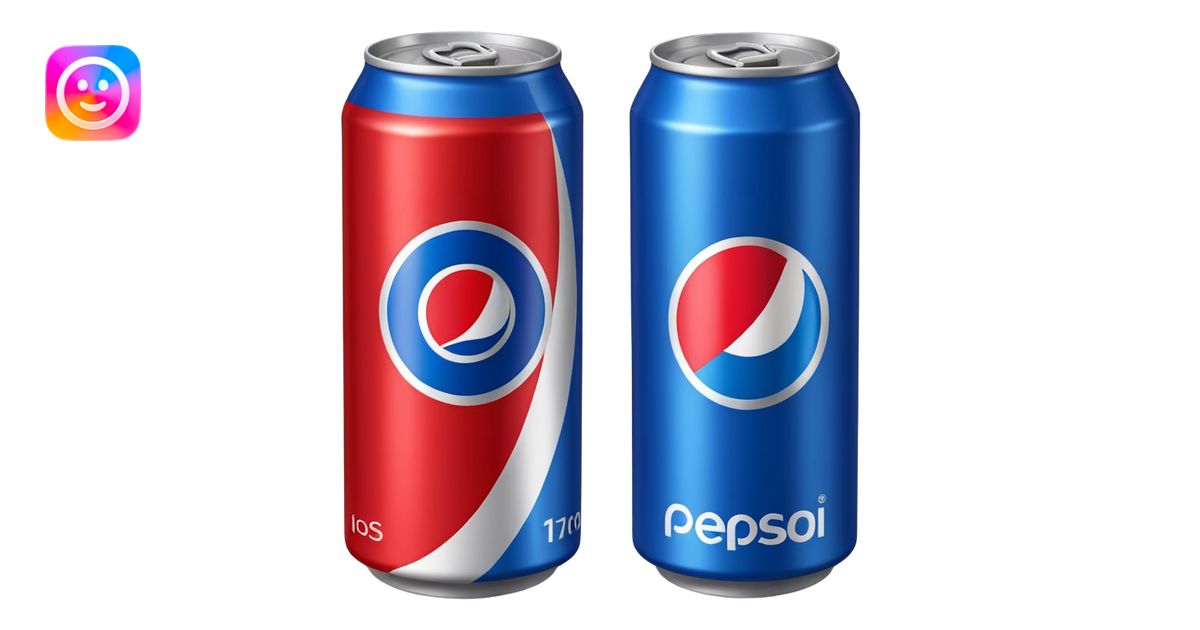 Draw a Pepsi can with the blue label & bold red-white logo emoji | AI ...