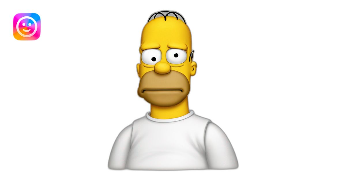 Homer simpson sans cheveux emoji | AI Emoji Generator