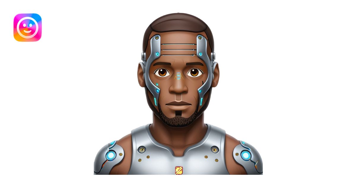 Lebron James as a half robot/cyborg AI emoji | AI Emoji Generator