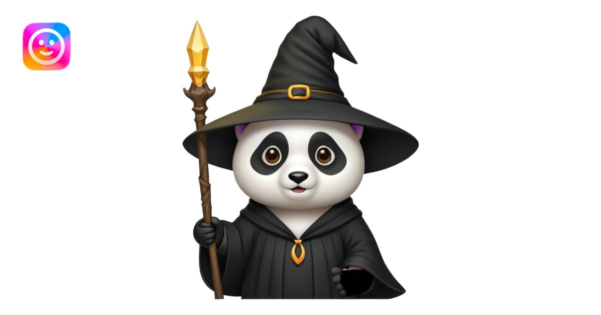 panda in role witch emoji | AI Emoji Generator