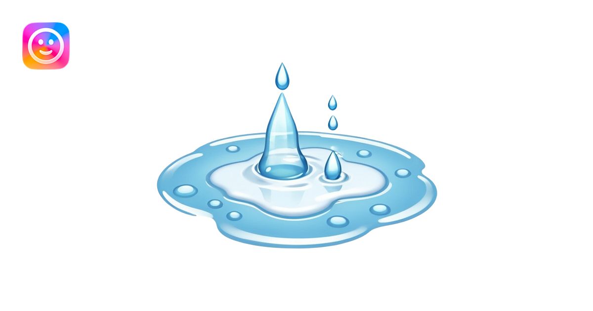 a small puddle of white and clear liquid emoji | AI Emoji Generator
