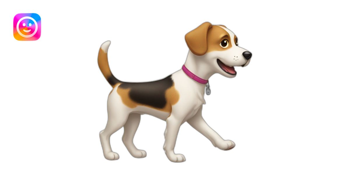 Dog walking emoji | AI Emoji Generator
