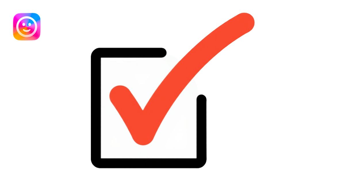 checkbox with check mark icon | AI Emoji Generator