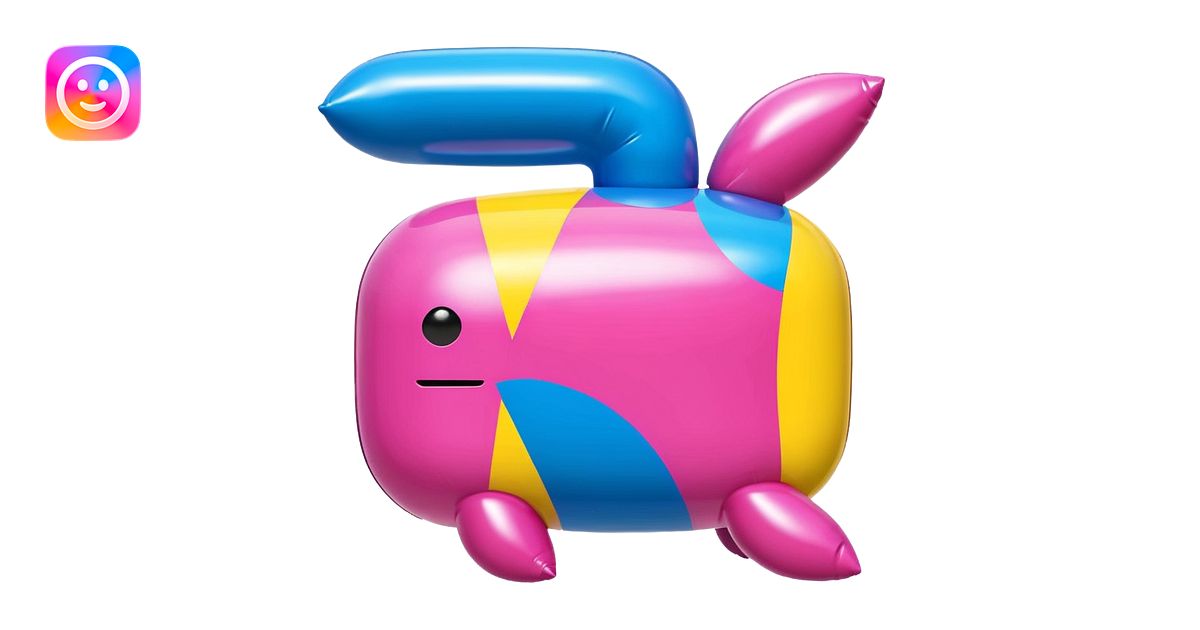 jeff koons style inflatable abstract SPAM sculpture landscape emoji ...