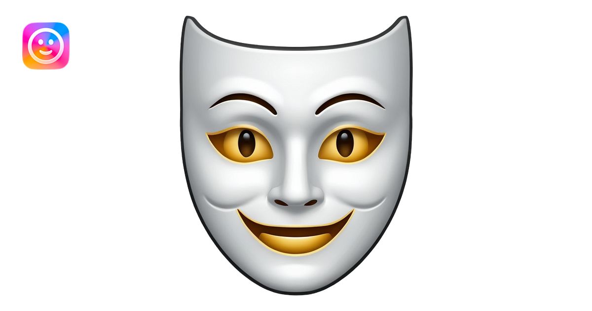 Theatre mask (smiling+tragedy) emoji | AI Emoji Generator