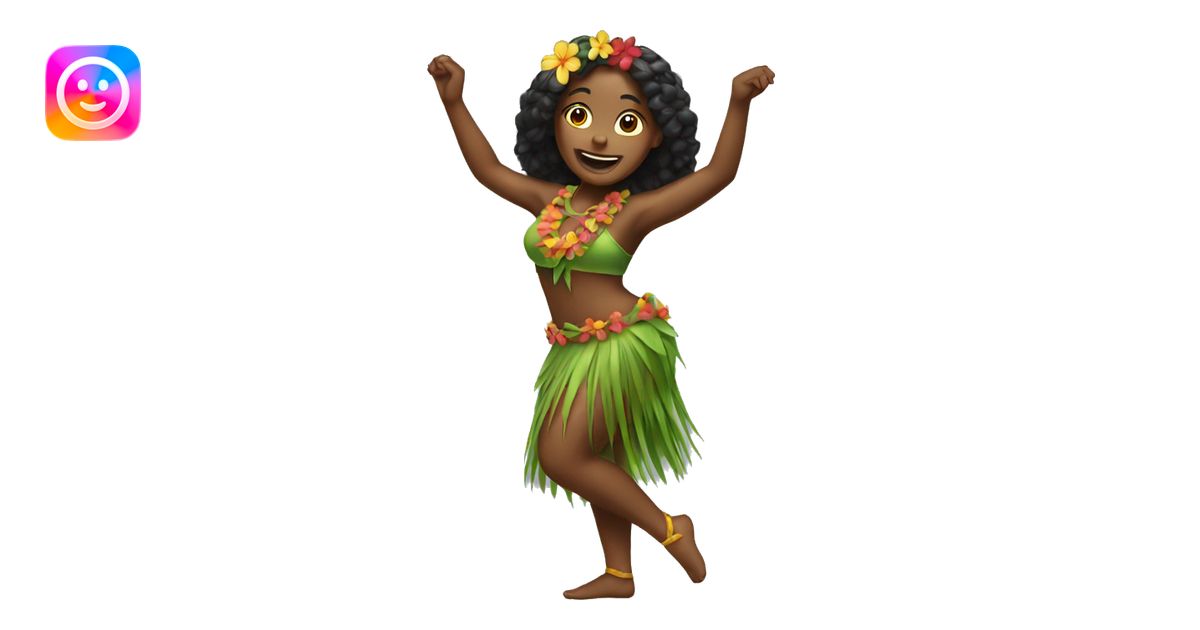 dancing hula girl emoji | AI Emoji Generator