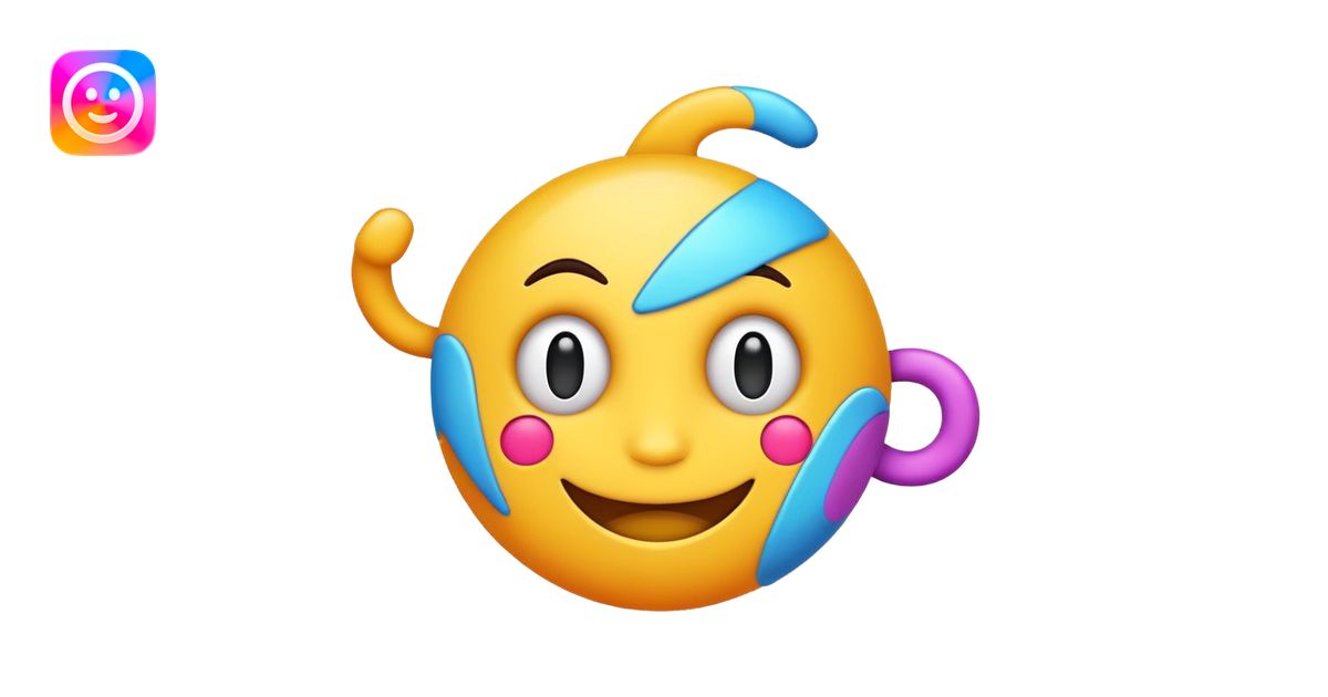 the word 'GLATT' in funky colorful text emoji with a sense of movement ...