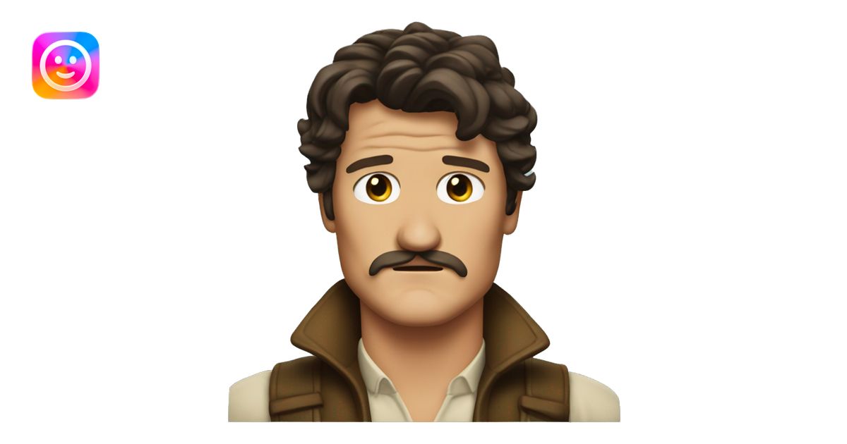 pedro pascal with a bow on his head emoji | AI Emoji Generator