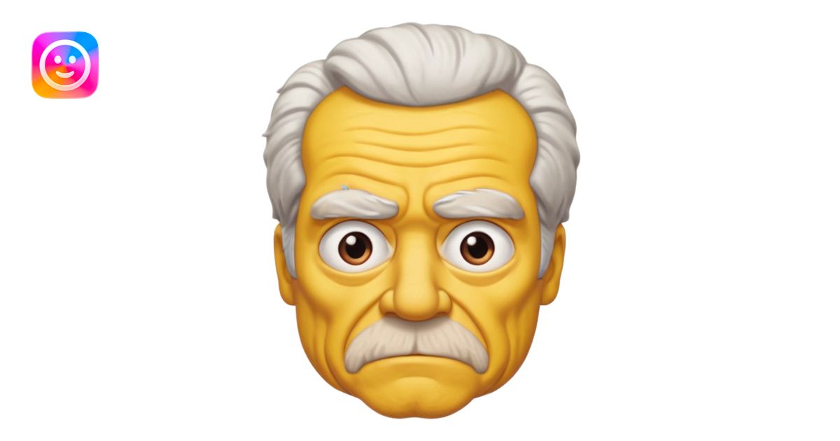 Abe Simpson from The Simpsons emoji | AI Emoji Generator