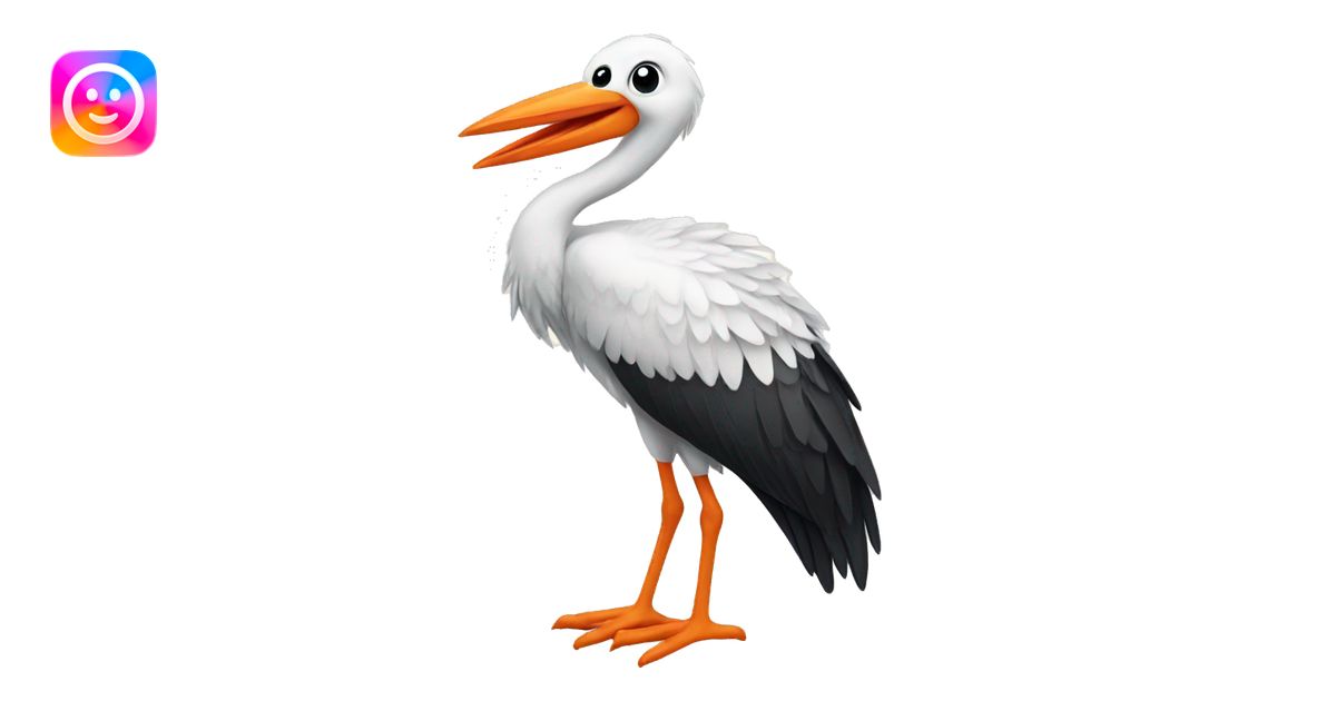 loving stork emoji | AI Emoji Generator