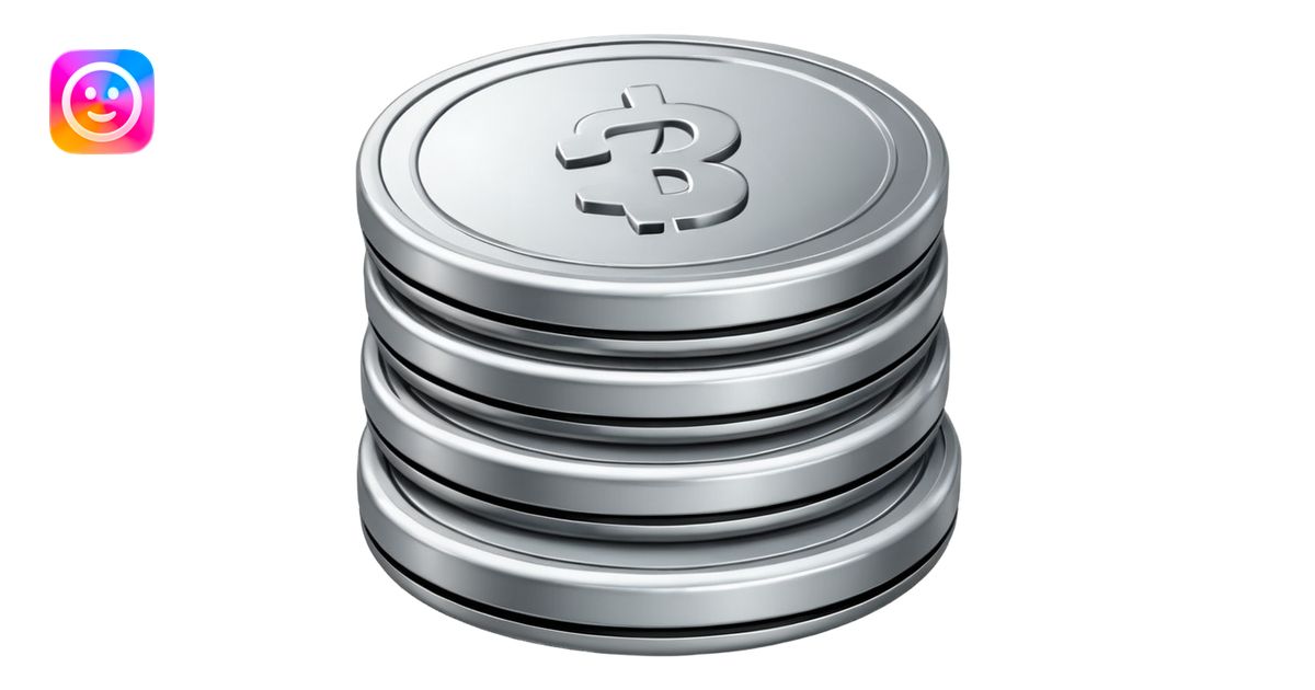 a stack of three coinsa stack of two coins emoji | AI Emoji Generator