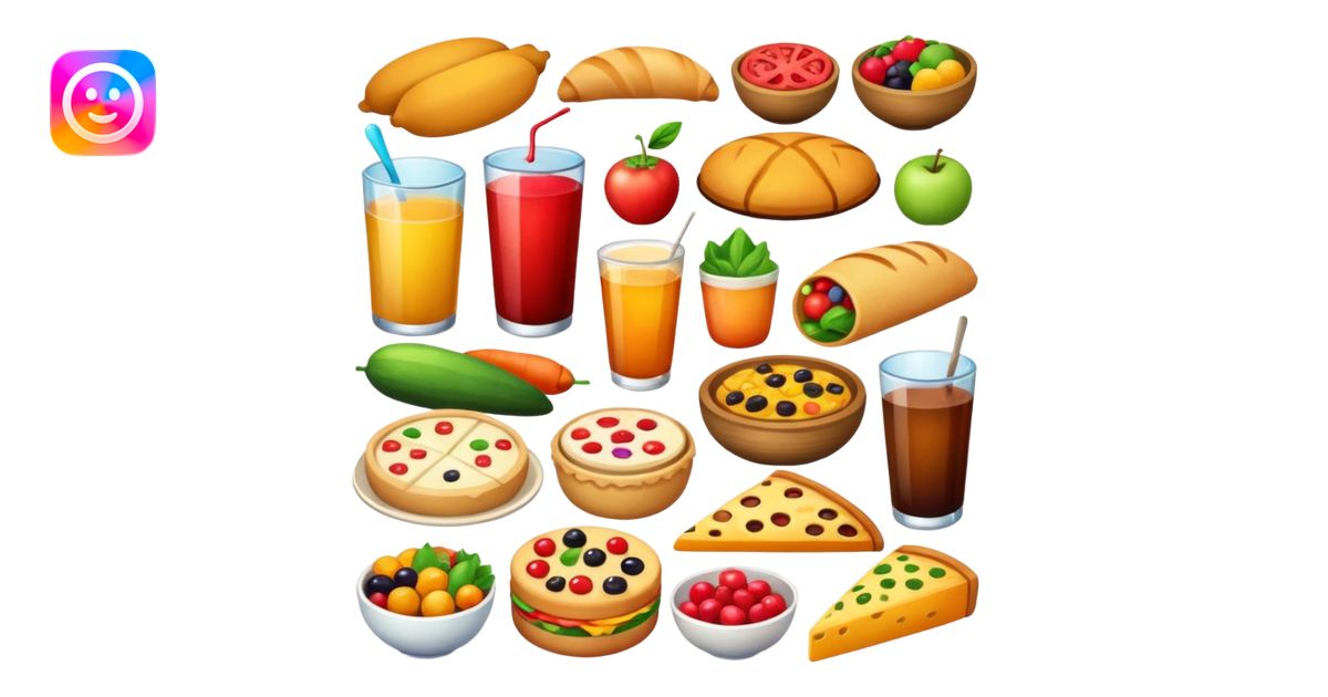 Create an emoji that reflects all kinds of food emoji | AI Emoji Generator