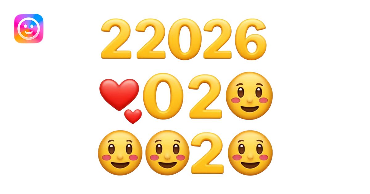 an animated emojis that turns the word "GEO NS" into "2026" emoji | AI ...