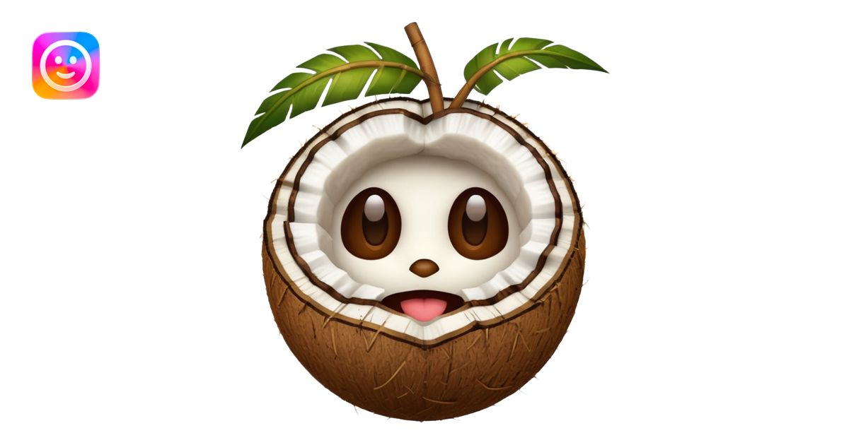 Coconut emoji | AI Emoji Generator