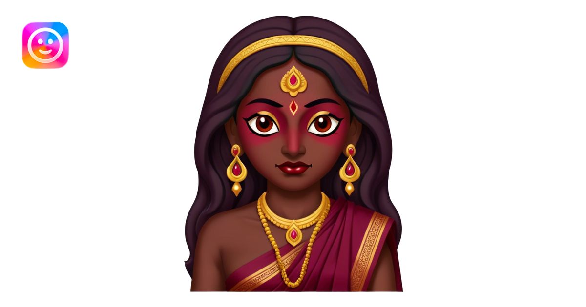 Maa Kali burgundy emoji | AI Emoji Generator