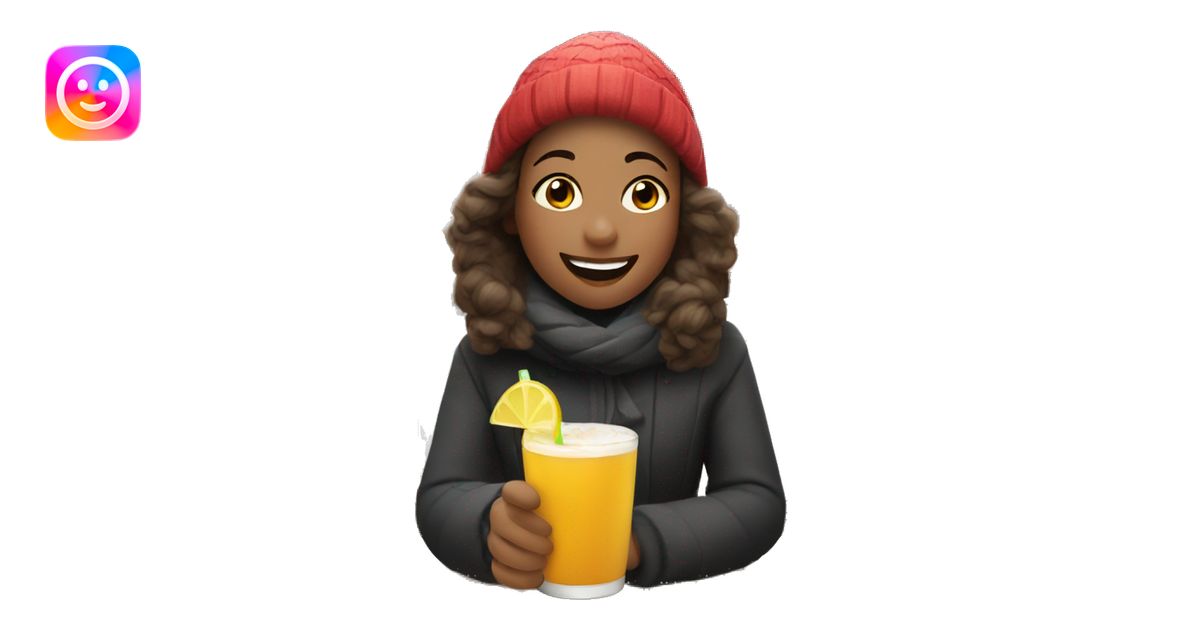 Girls enjoying drinks at Christmas markets emoji | AI Emoji Generator