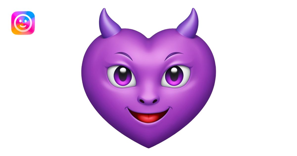 devil heart purple emoji | AI Emoji Generator