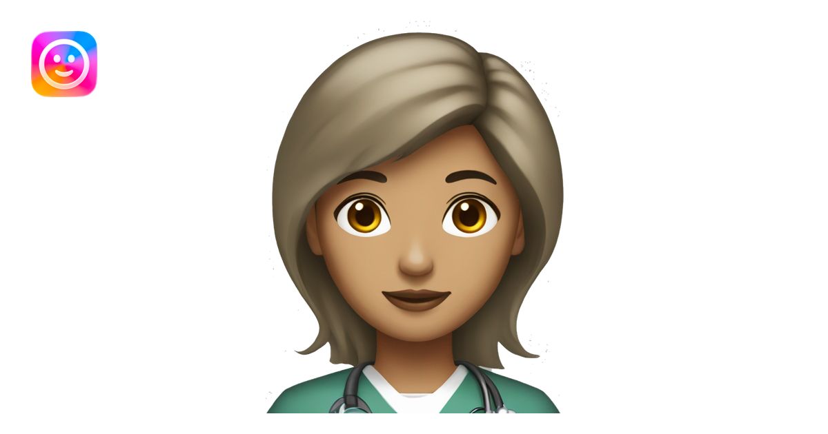 Light brown skin black hair surgeon female emoji | AI Emoji Generator