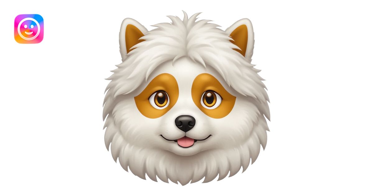 A fluffy dog. emoji | AI Emoji Generator