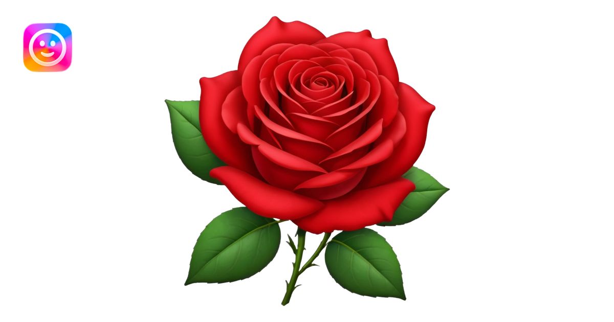 Red rose emoji | AI Emoji Generator