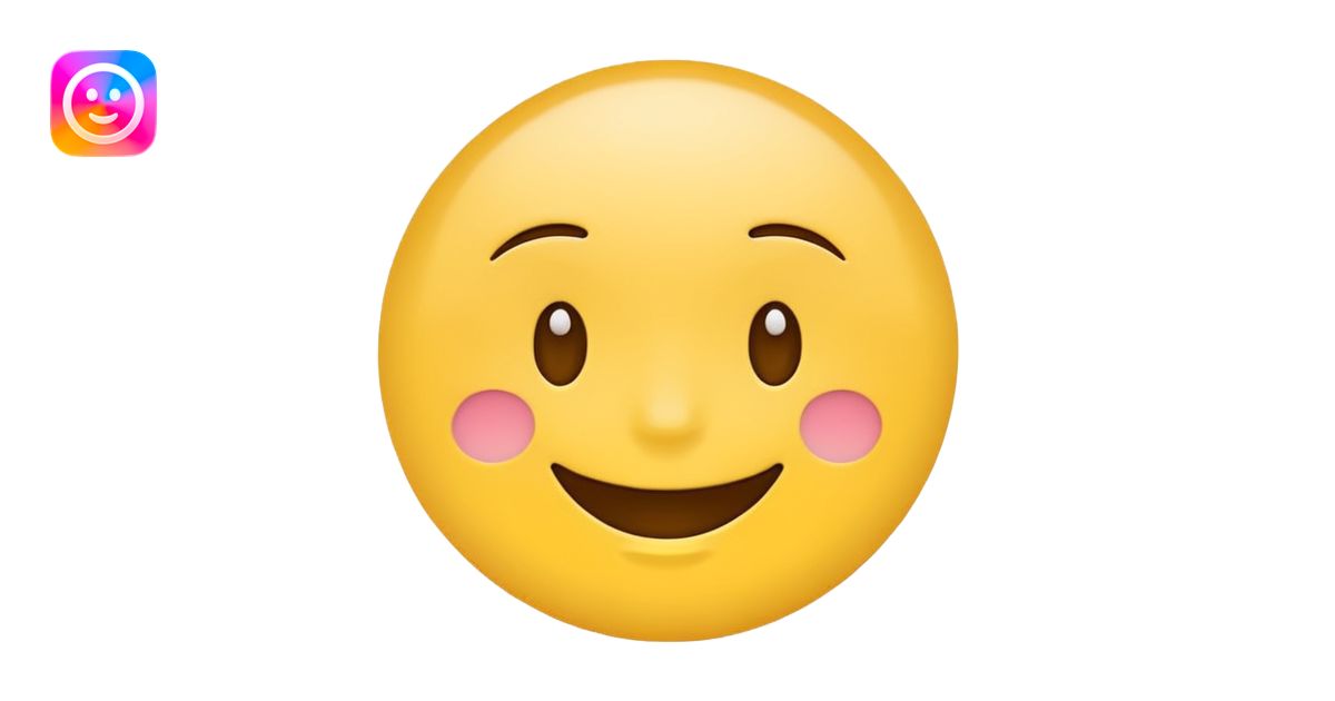 Create a hand drawn flat Smile reaction emoji for a new social media ...