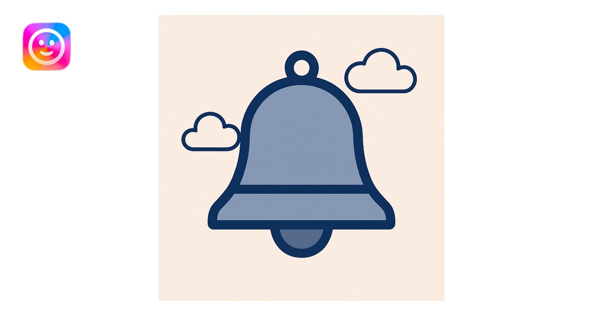 notification bell icon, modern flat style illustration | AI Emoji Generator
