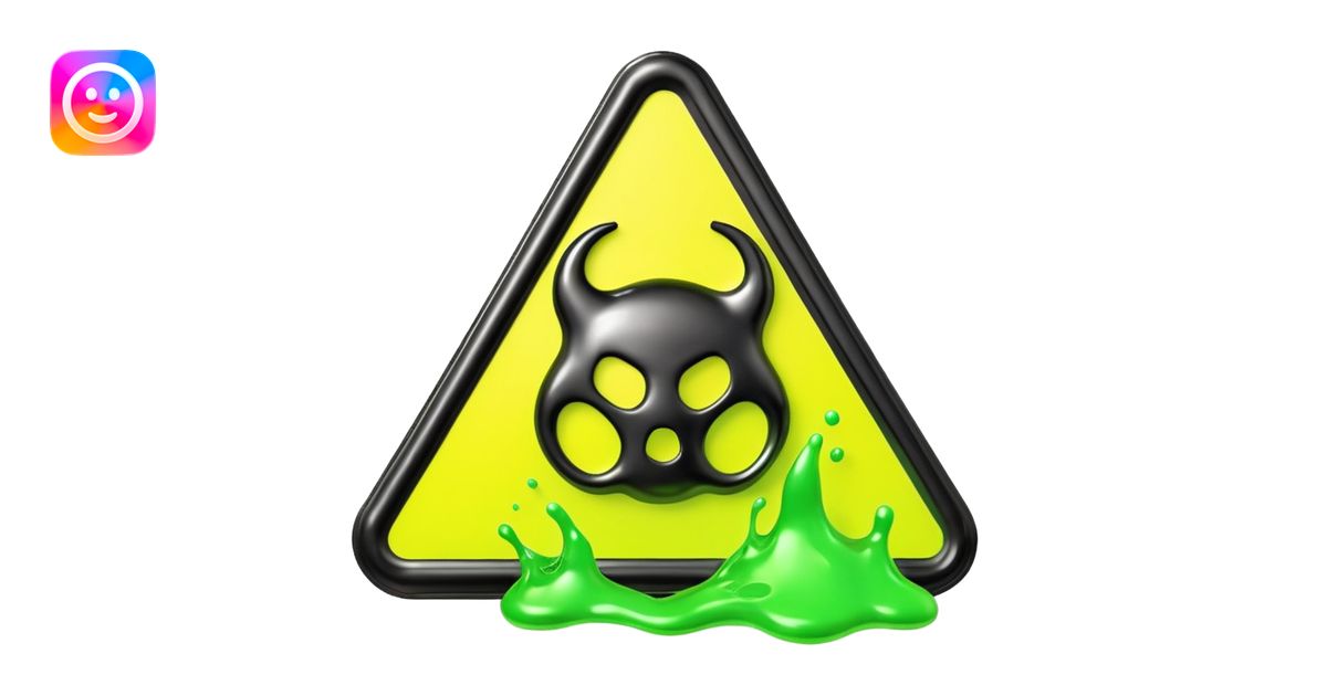 3D render of Oil Slick, toxic waste aesthetic, neon green bubbling ...