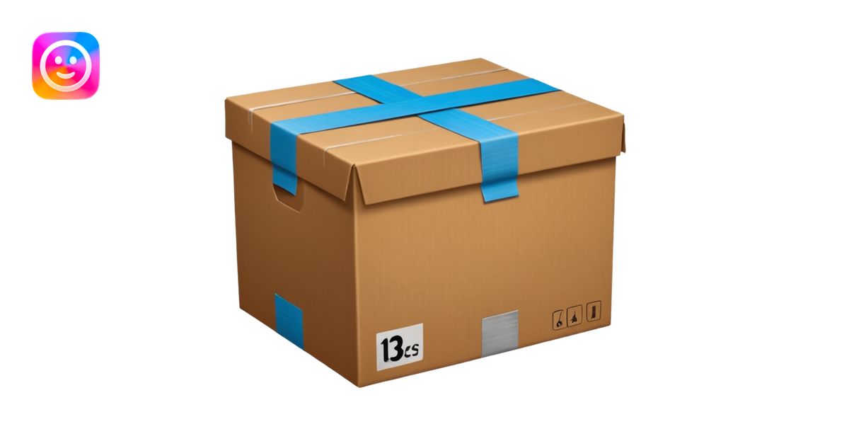 packing cardbox with ducktape emoji | AI Emoji Generator