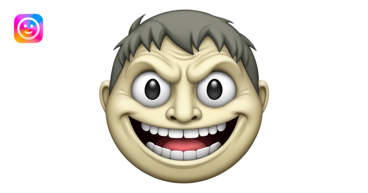 trollface meme, more evil expression emoji | AI Emoji Generator