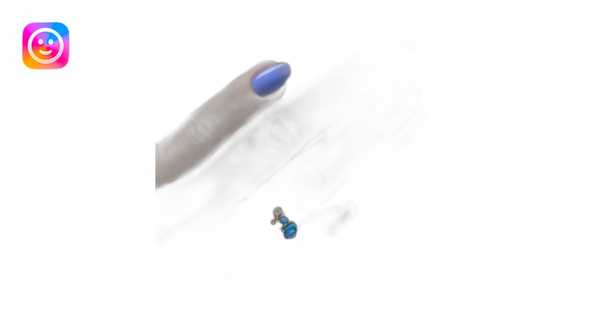 Blue manicure emoji | AI Emoji Generator