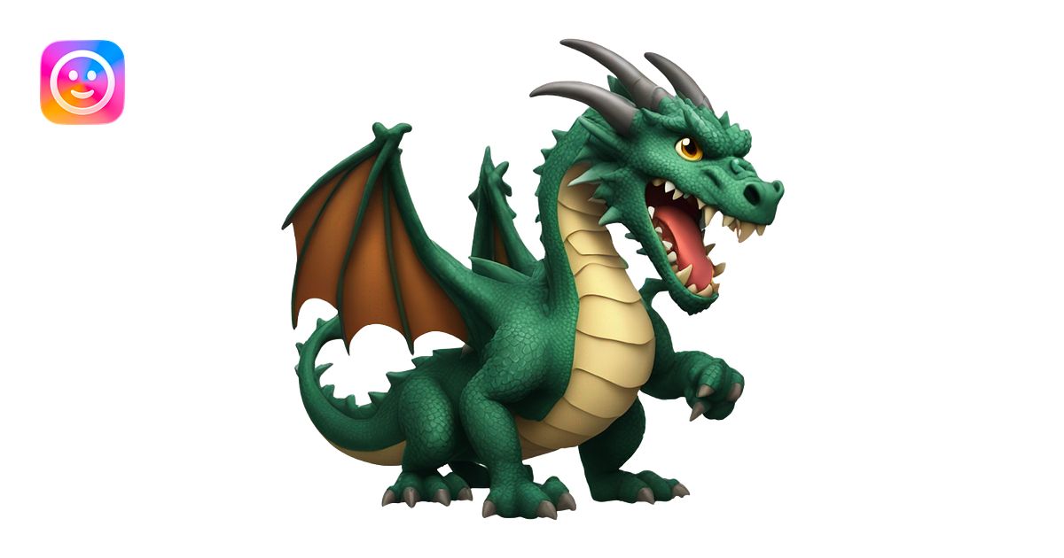 Dragon holding a gun emoji | AI Emoji Generator